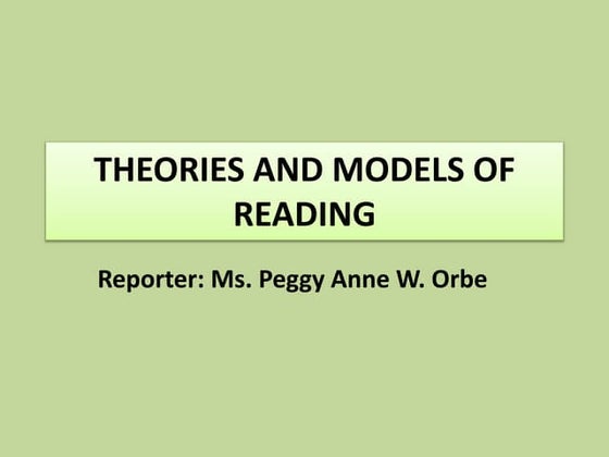 Three Reading Models | PPTX