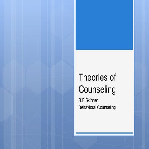 Theories of counseling | PPT