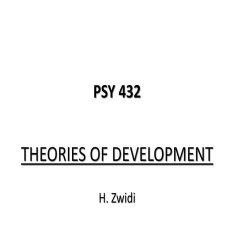 theories of child development (ECE) topic 1 | PPTX