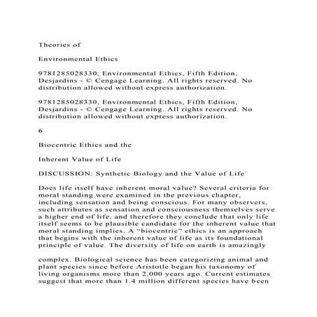 Theories ofEnvironmental Ethics9781285028330, Environmenta.docx