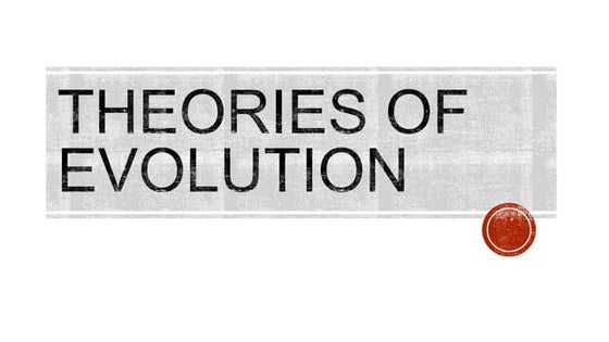 Theory of evolution : Lamarck and darwin | PPTX | Biological Sciences ...
