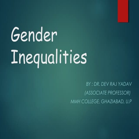 Theories of gender inequality | PPTX