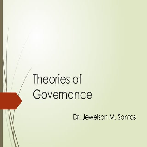 Theories of Governance in GASPE College Level | PPTX