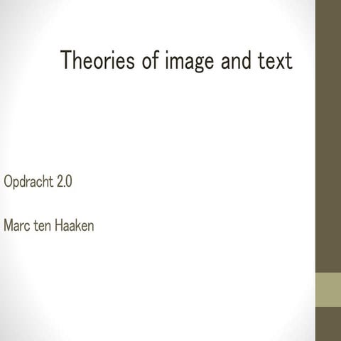 Theories of image and text | PPTX