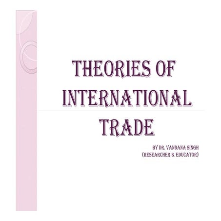 Theories of international trade | PPT