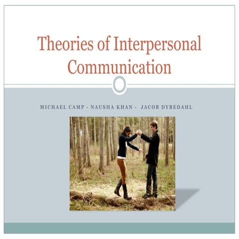 Theories Of Interpersonal Communication Ppt