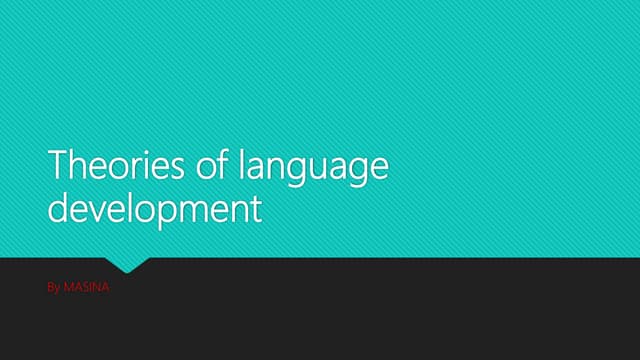 Cognitive and language development | PPTX