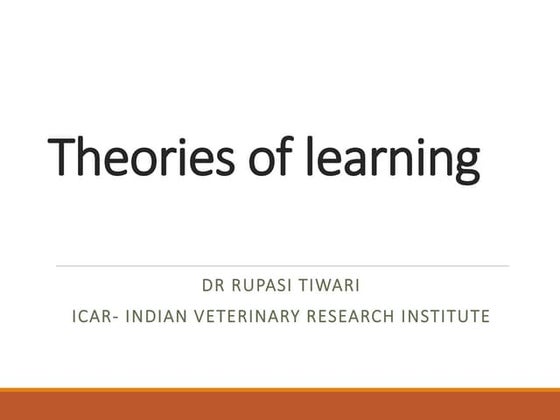 Learning theories | PPT