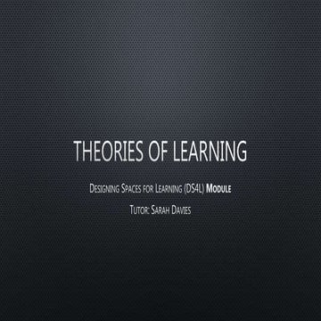 Theories of learning lecture | PPT