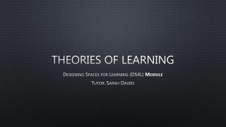 1 learning theory & psychology | PPT