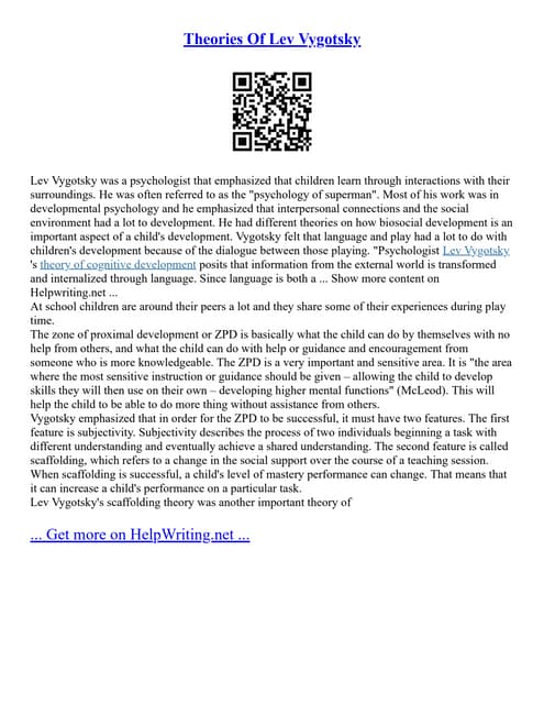 Lev Vygotsky And Sociocultural Theory | PPT | Parenting | Family and ...