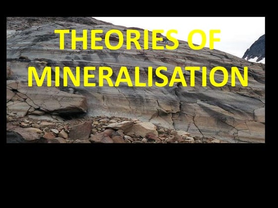 Theories of mineralization | PPTX | Chemistry | Science