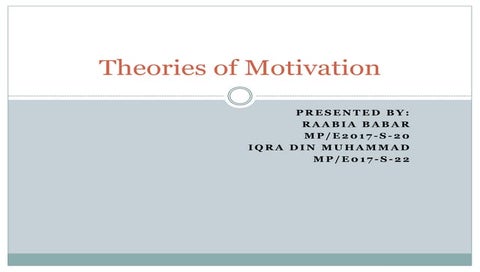 motivation model | PPT