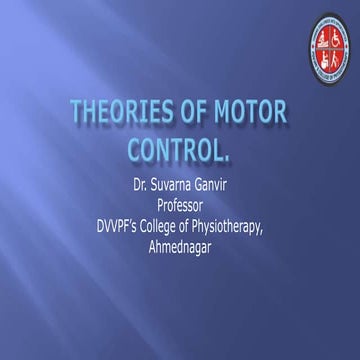 Theories of motor control | PPSX
