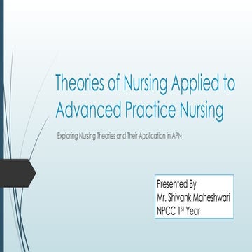 Theories of Nursing Applied to Advanced Practice Nursing | PPTX