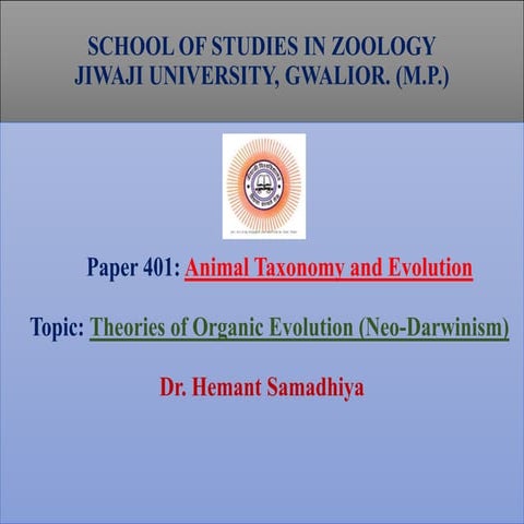 THEORIES OF ORGANIC EVOLUTION NEO-DARWINISM.pdf