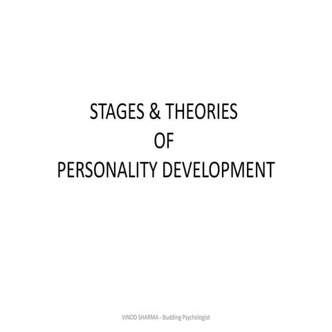THEORIES OF Personality development for nursing | PPTX