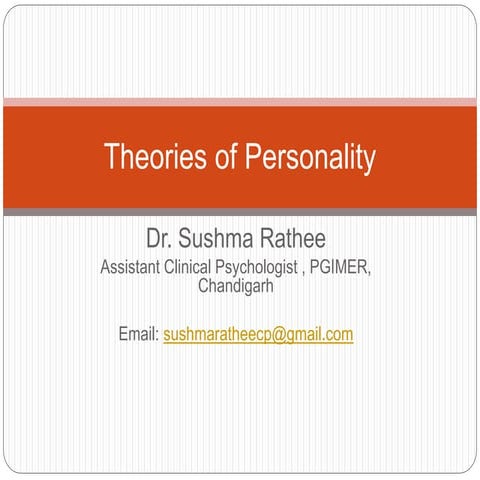 Theories of personality | PPT