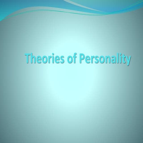 Psychology of Personality | PPTX