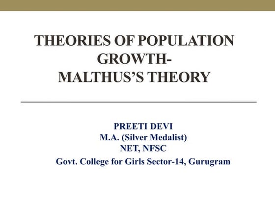 Factors Affecting Population Distribution | PPTX