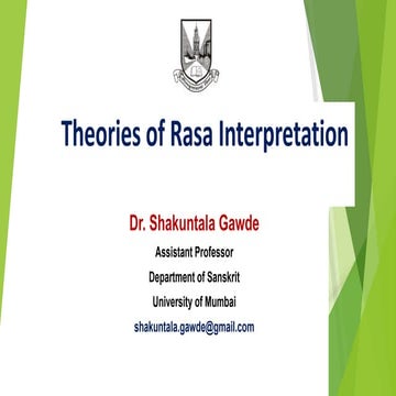 Theories of rasa interpretation presentattion | PPTX