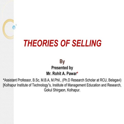 Theories of Selling.ppt