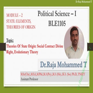 Definition and Essential Features of a State | PDF