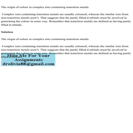 The origin of colour in complex ions containing transition metals.pdf ...
