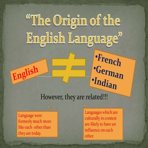 The origins of the English language | PPTX