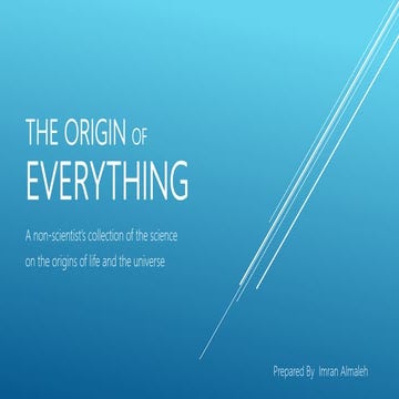 The origins of everything | PPSX | Space and Astronomy | Science