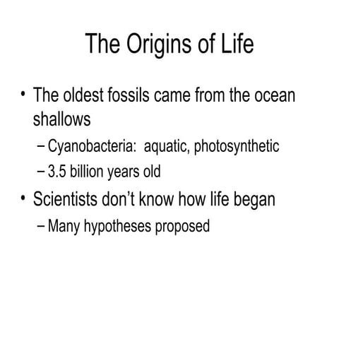 The Origins Of Life | PPT | Biological Sciences | Science