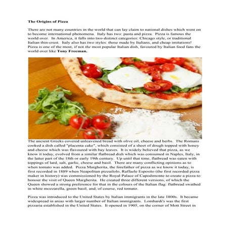 The origins of pizza | PDF