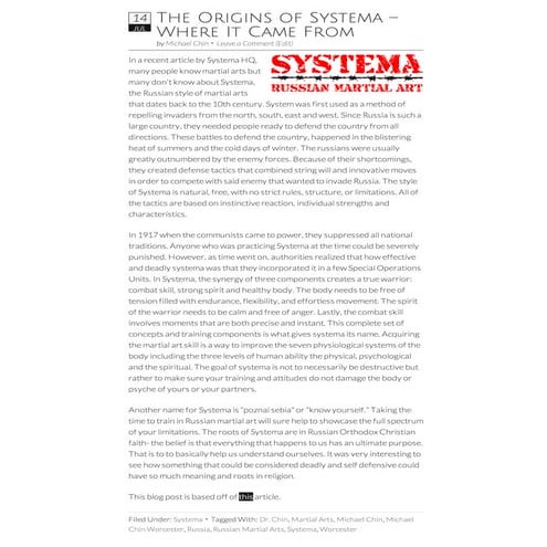Top 10 Quotes from the Russian Martial Art of Systema | PPTX