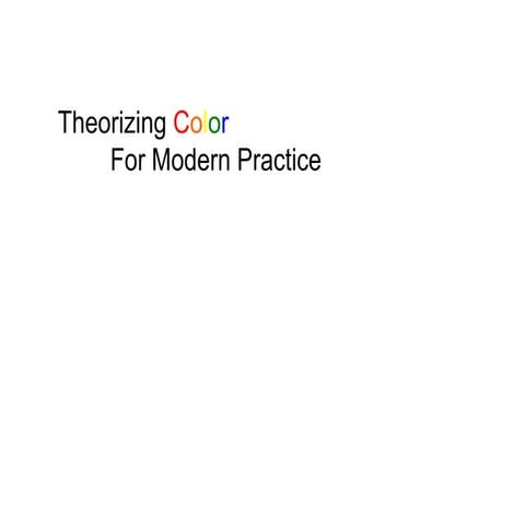 Theorizing color | PPT