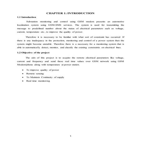 “microcontroller Based Substation Monitoring System With Gsm Modem” Pdf