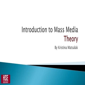 Theory to mass media introduction course | PPT