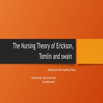 Erickson , swain and tomlin nursing Theory.pptx