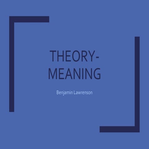 Theory meaning | PPT