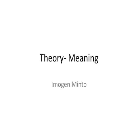 Theory Meaning | PPTX