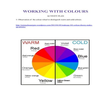 activity about cold and warm colours | PDF