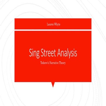Sing street analysis narrative theory | PDF