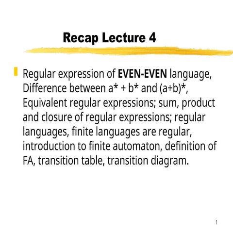 Theory of Automata Power Point Slides Lecture 05.ppt