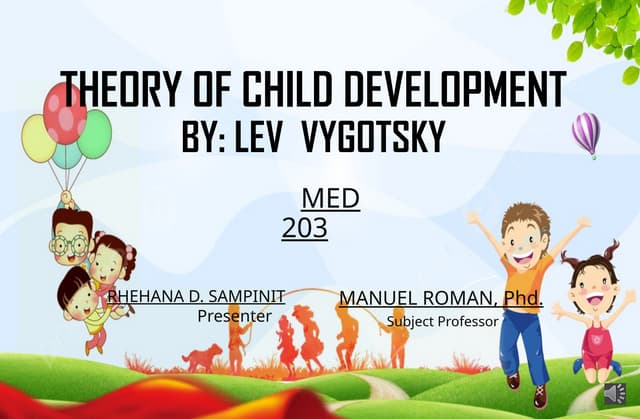 Vygotsky's Sociocultural Theory of Development | PPTX