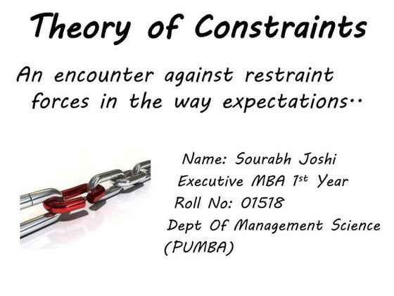 Theory of Constraints | PPTX | Business Accounting & Finance | Business