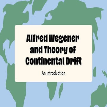 Continental drift Theory Grade 10-Science | PPT