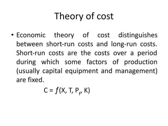 Short-run cost curves: Class 10 Economics Notes | PDF