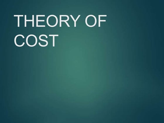 Types of cost | PPTX | Business Accounting & Finance | Business