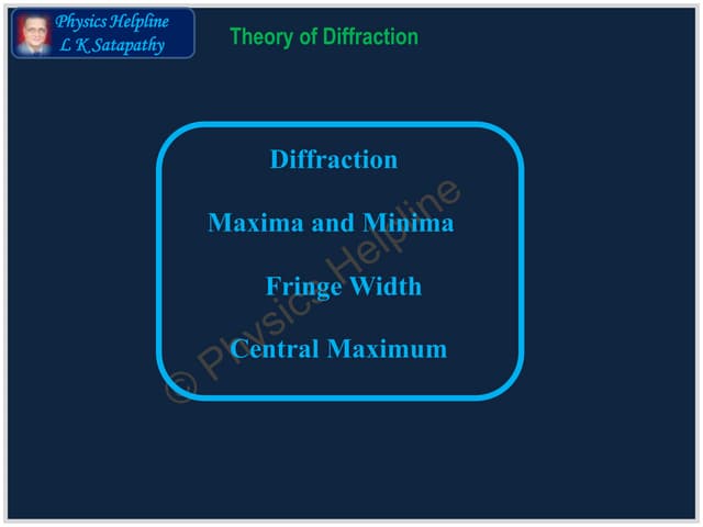 Diffraction of light | PPTX | Physics | Science