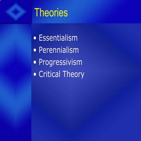 theory of education | PPT | Primary Education | Education