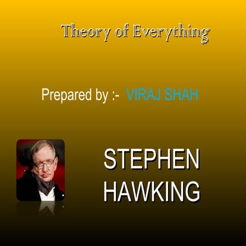 Theory of everything ppt | PPT